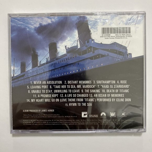 Media | Titanic Soundtrack James Horner My Heart Will Go On Celine Dion New Cd | Poshmark